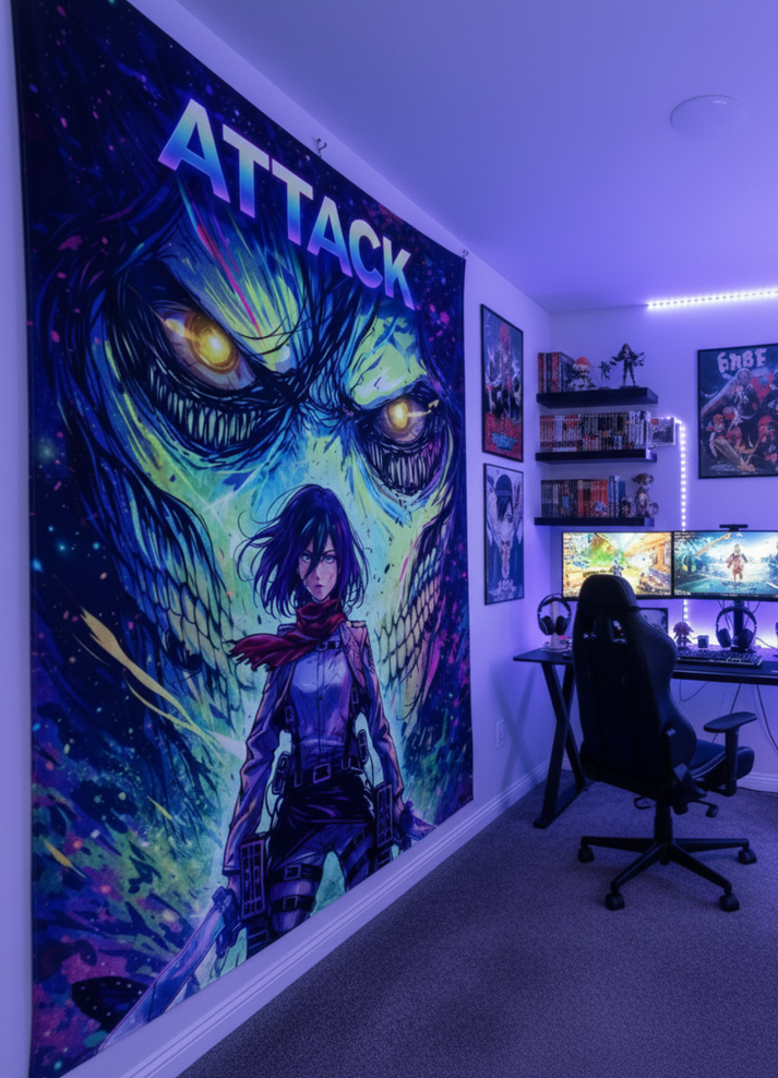 Attack on Titan anime wall tapestry wall tapestry – The Indian Book Store