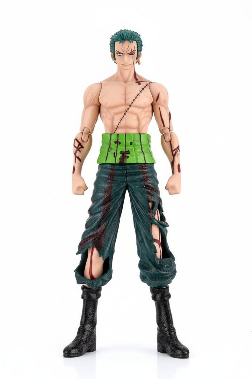 One Piece Roronoa Zoro “Nothing Happened” Action Figure Moss Head Anim ...