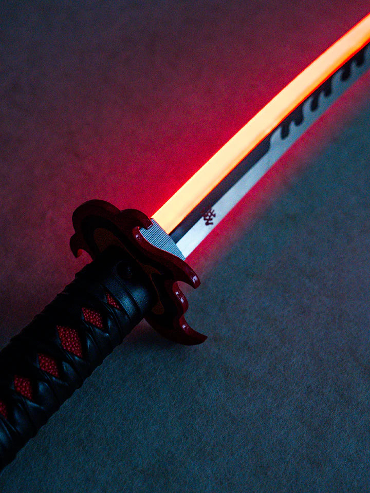Demon Slayer Tanjiro Fire Blade Red LED Katana 104cm – The Indian Book ...