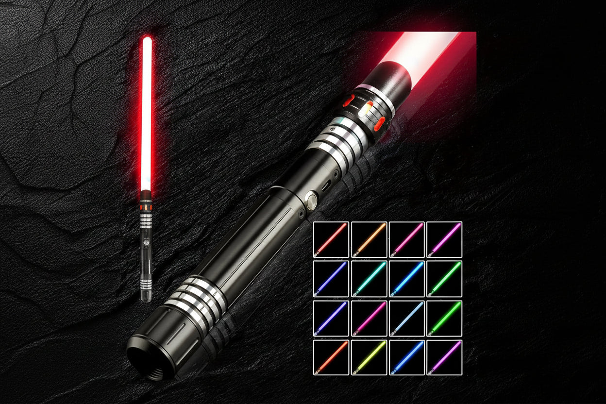 Gravity-Sensing RGB Lightsaber – Metal Hilt, 16 Colors, Motion Sound F ...